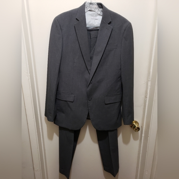 jf j.ferrar | Suits & Blazers | J Ferrar 3 Piece Gray Suit Jacket Vest ...